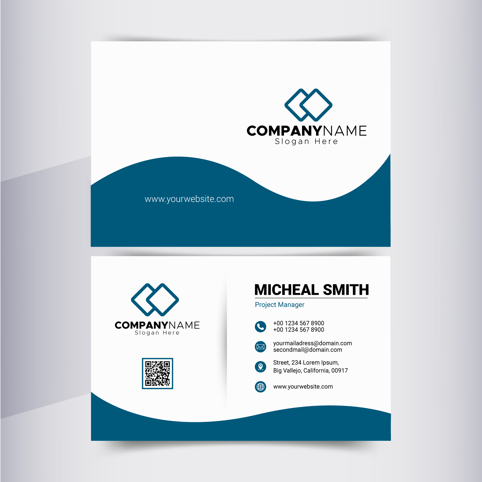 Modern Corporate Business Card Template – GM VECTOR ART